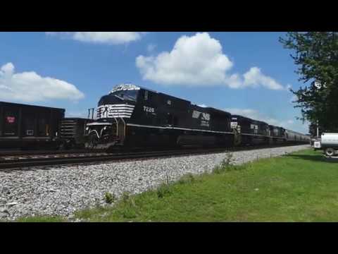 NS 7220 SD80MAC leads NS train no. 50Q - Lexington, KY - YouTube