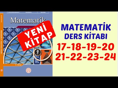 9.SINIF MATEMATİK DERS KİTABI SAYFA 17-18-19-20-21-22-23-24 ✏️ 2. KİTAP