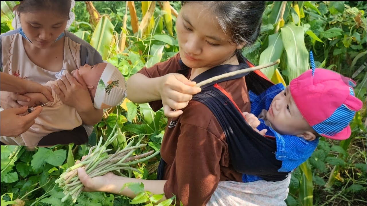 Sick babies have to go to the hospital for injections and pick beans to ...