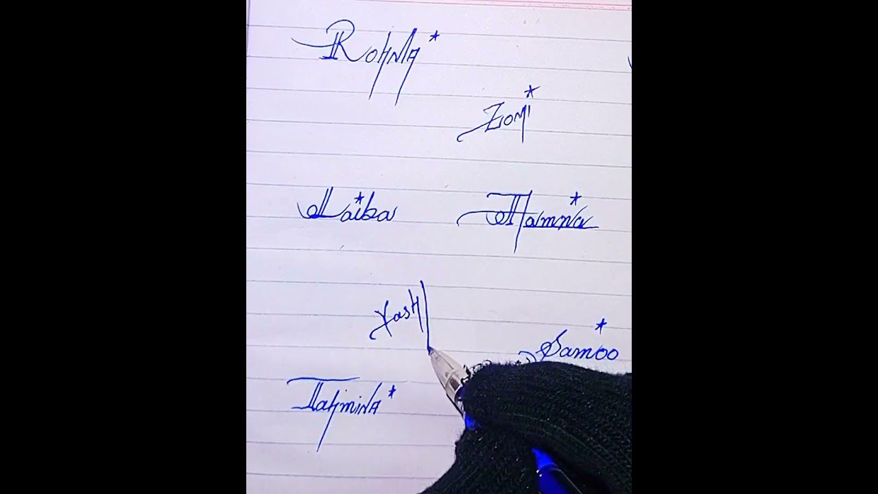 yashfa name signature💛#shorts - YouTube