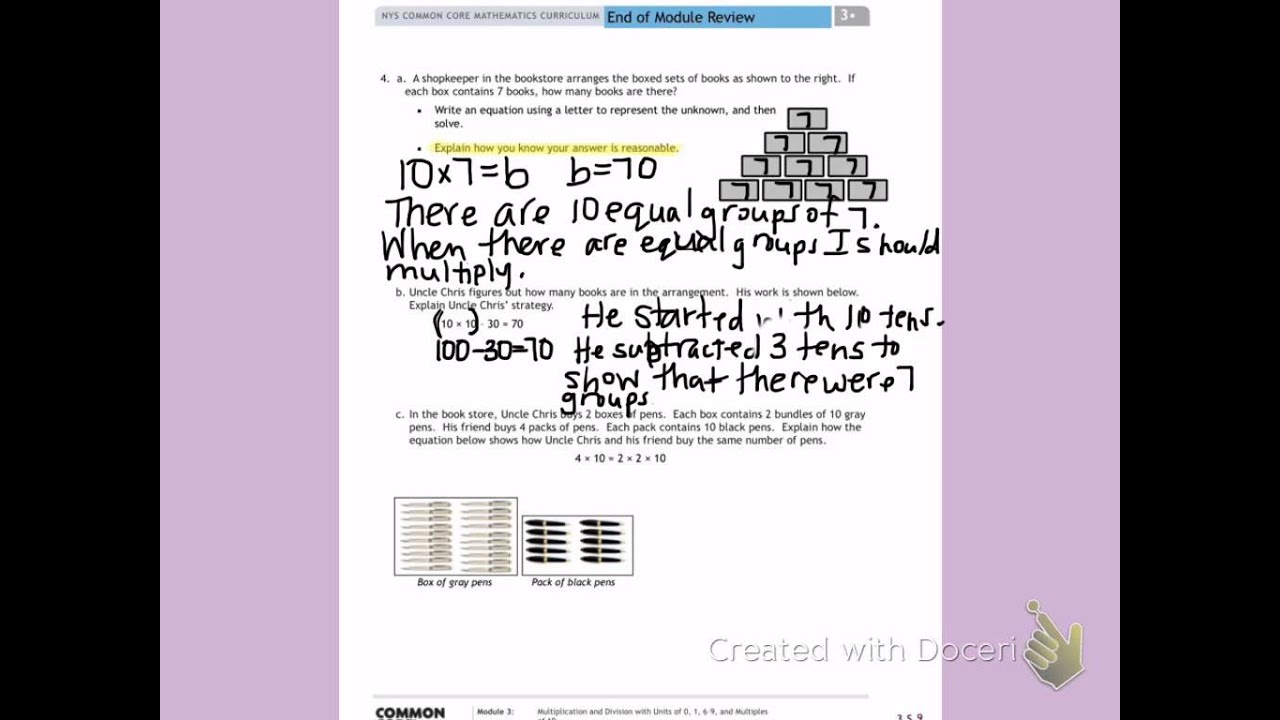 Engage NY Third grade End of Module Review back - YouTube