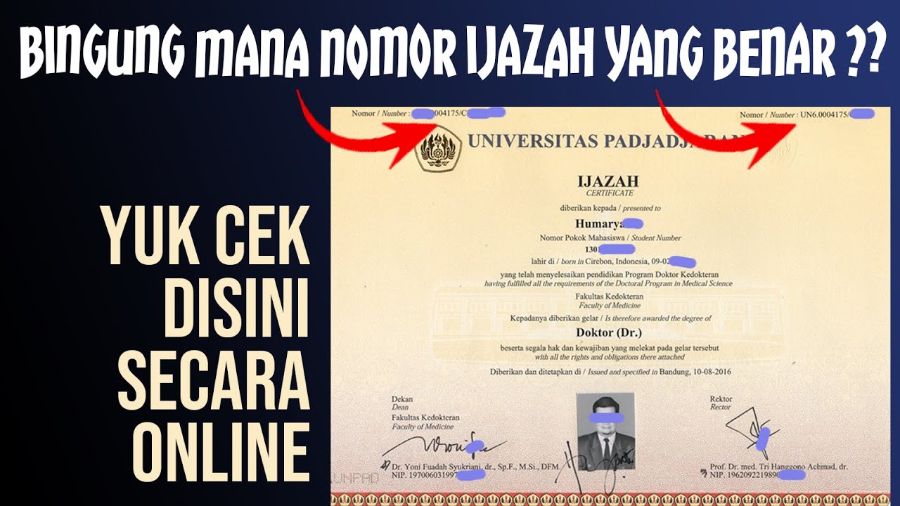 Cara cek nomor ijazah yang benar - YouTube
