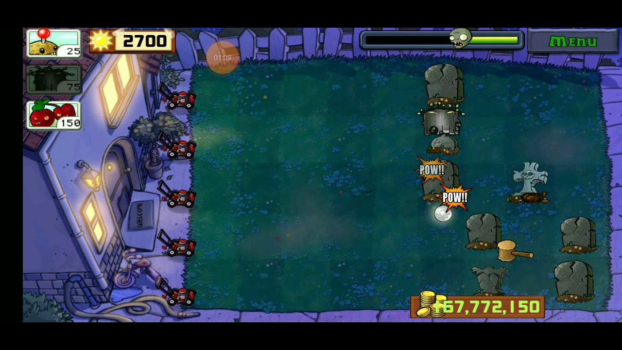 Pvz #8 stage-night level-5 #pvz #gameplay #DipsanThapaGaming - YouTube