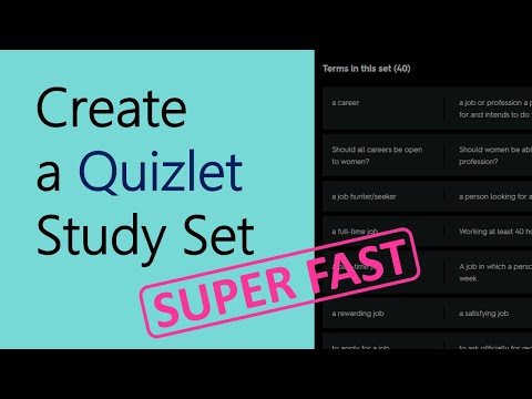 How to Create a Quizlet Study Set Super Fast