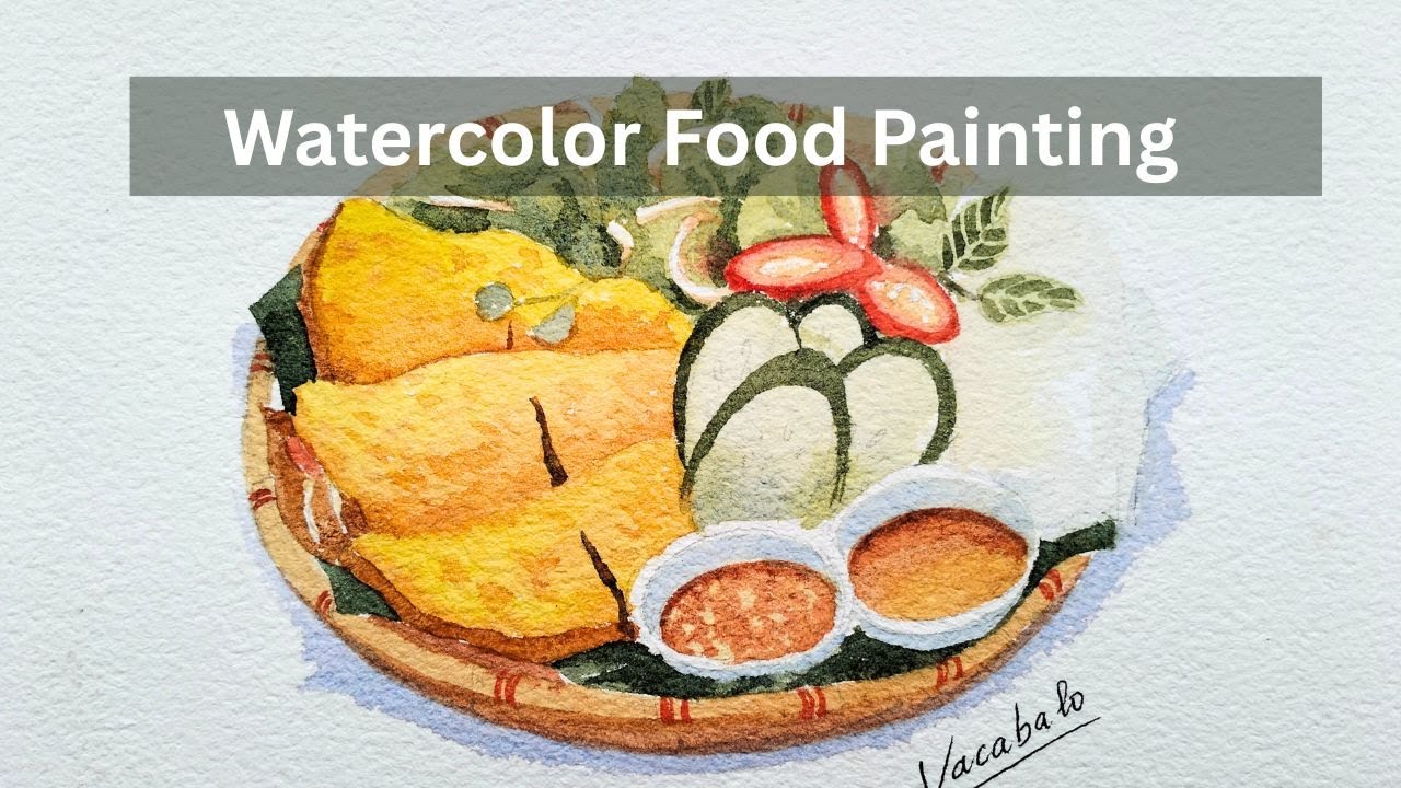 How to paint food in watercolor - Easy tutorial! - YouTube
