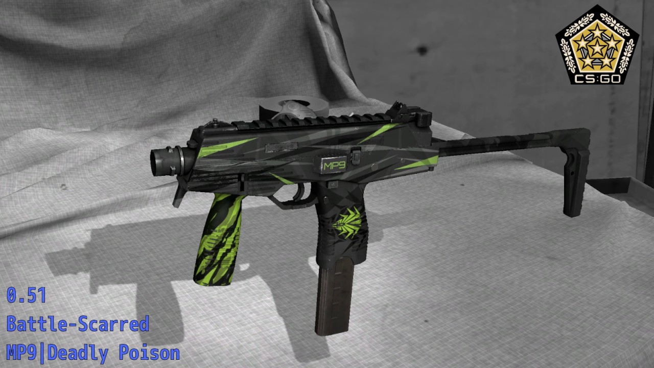 MP9 Deadly Poison - Skin Wear Preview - YouTube