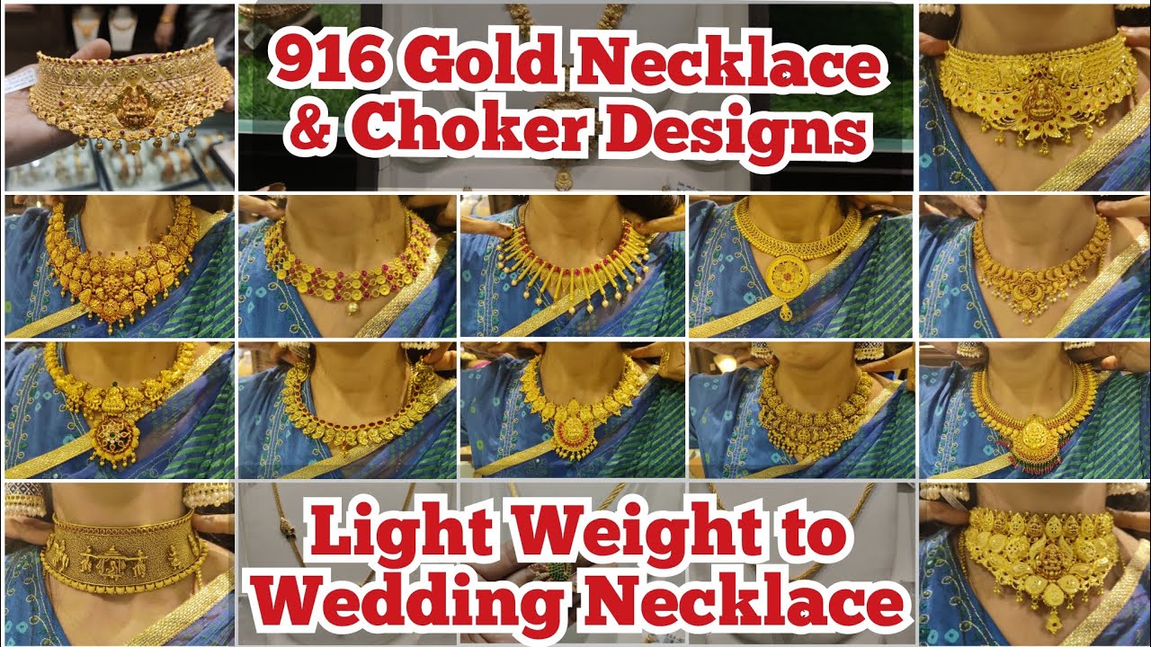 8g to 60g Gold Wedding Necklace & Choker Collections | Gold Offer Rs ...