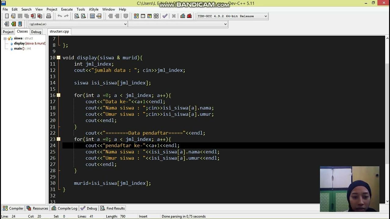 Struct dalam fungsi (C++) - YouTube