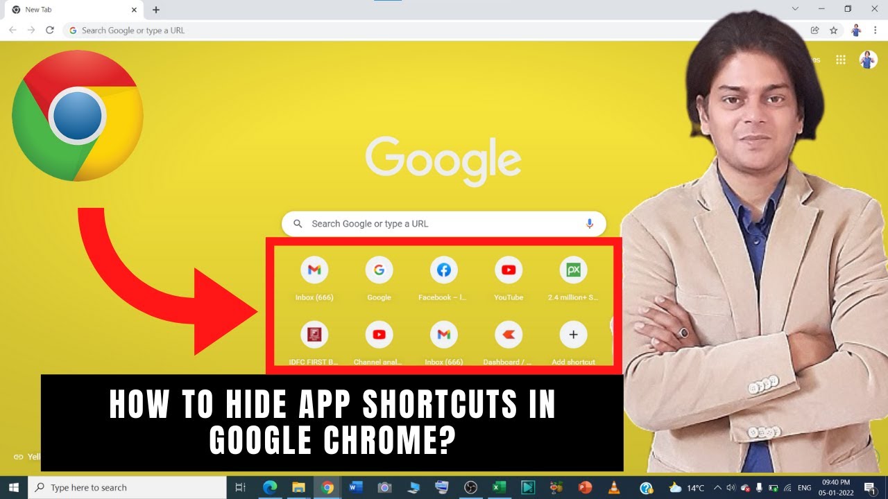 how to hide app shortcuts in google chrome? - YouTube