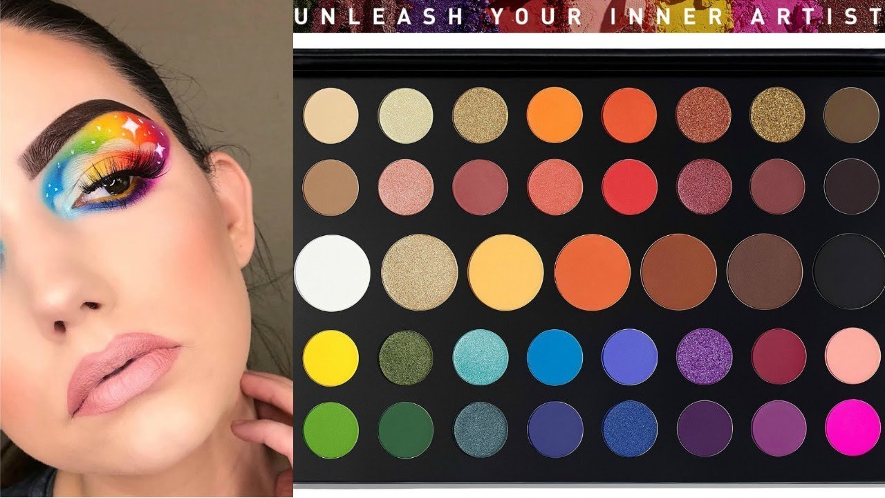 Rainbow Eyeshadow Tutorial Using The James Charles Palette Youtube