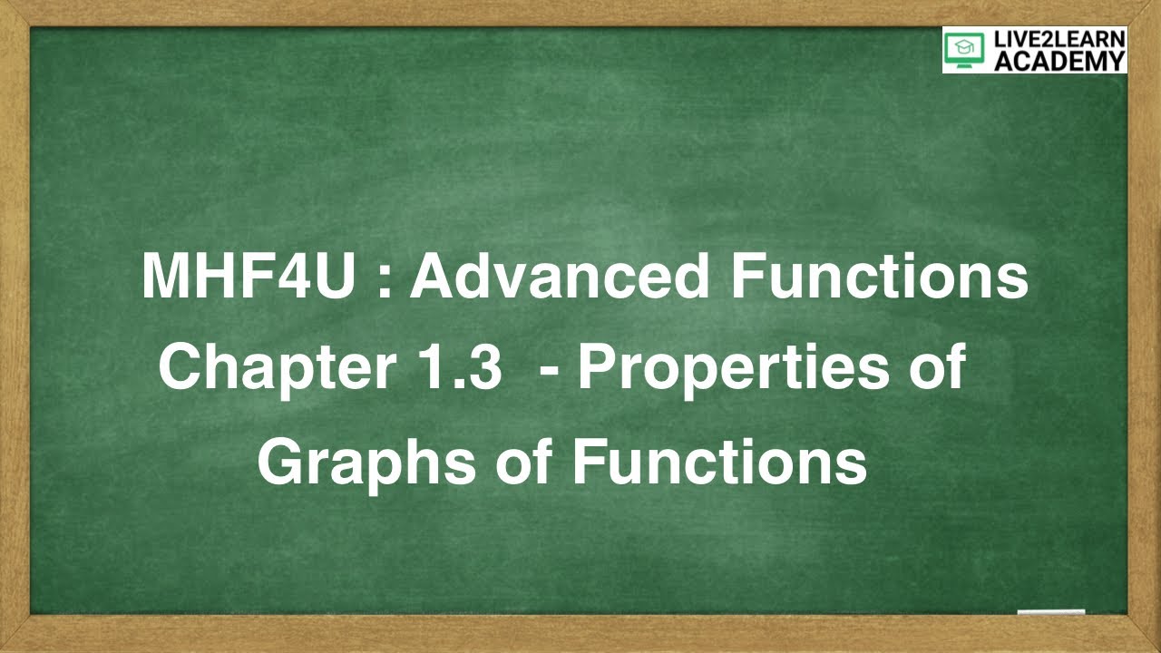 1.3 Properties of Graphs of Functions - Grade 12 Advanced Functions ...