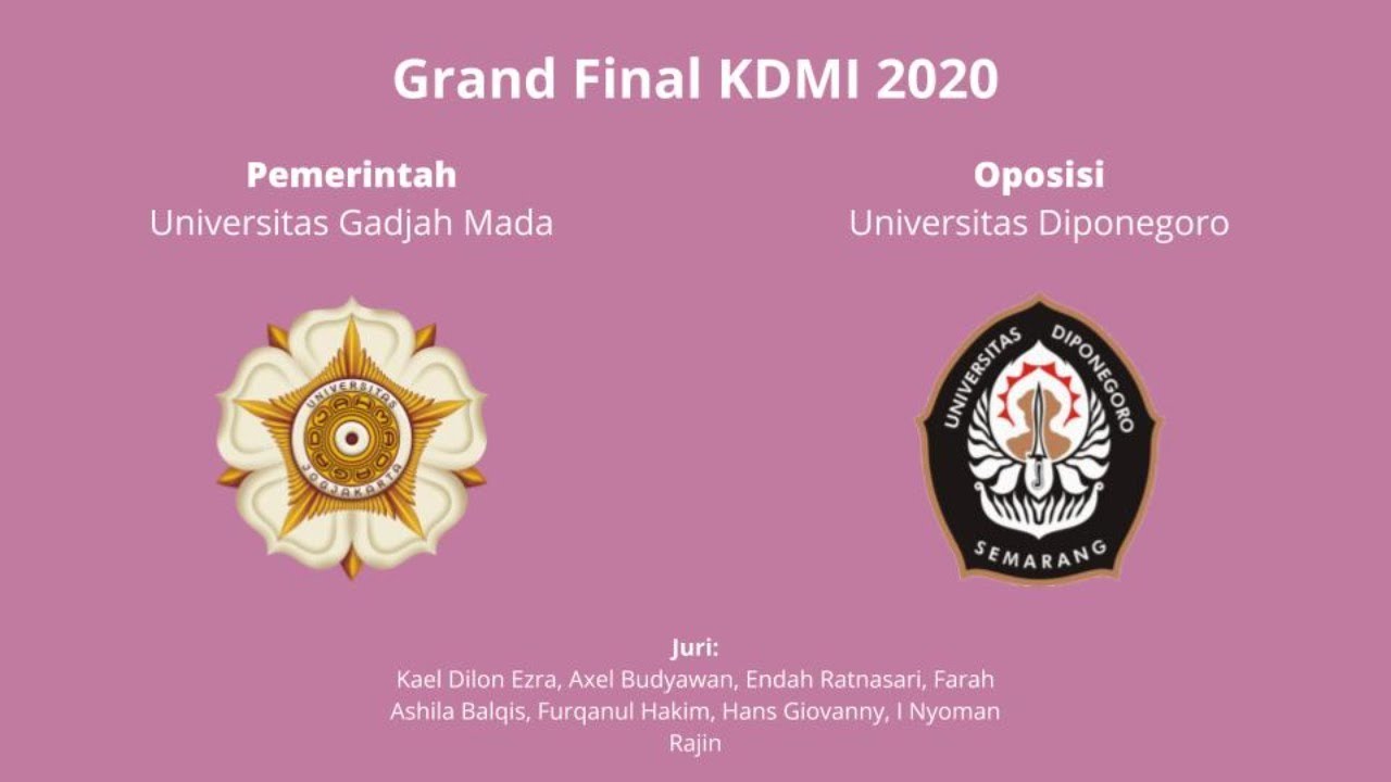 KDMI 2020 Grandfinal - Universitas Gadjah Mada vs Universitas ...