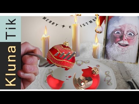 MERRY CHRISTMAS!!!  Kluna Tik Dinner | ASMR eating sounds no talk Feliz Navidad