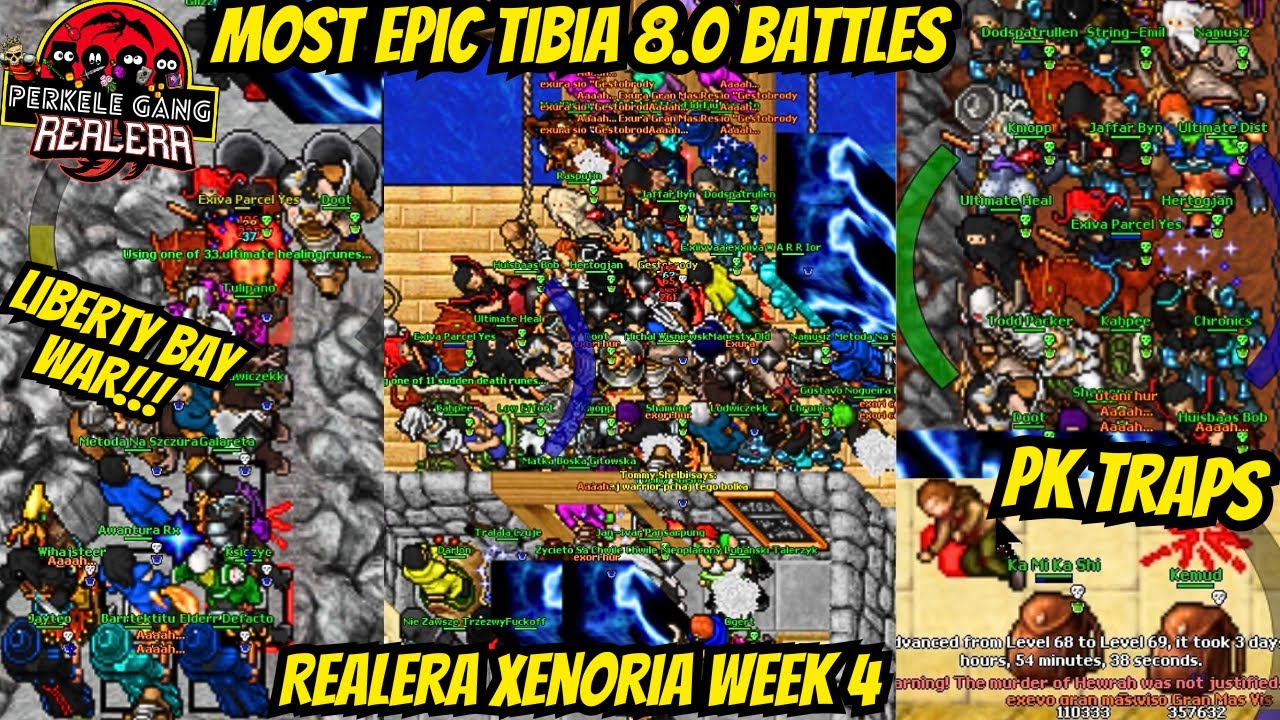 Most Epic Tibia 8.0 Battles, PK Traps & WAR at Liberty Bay! - YouTube