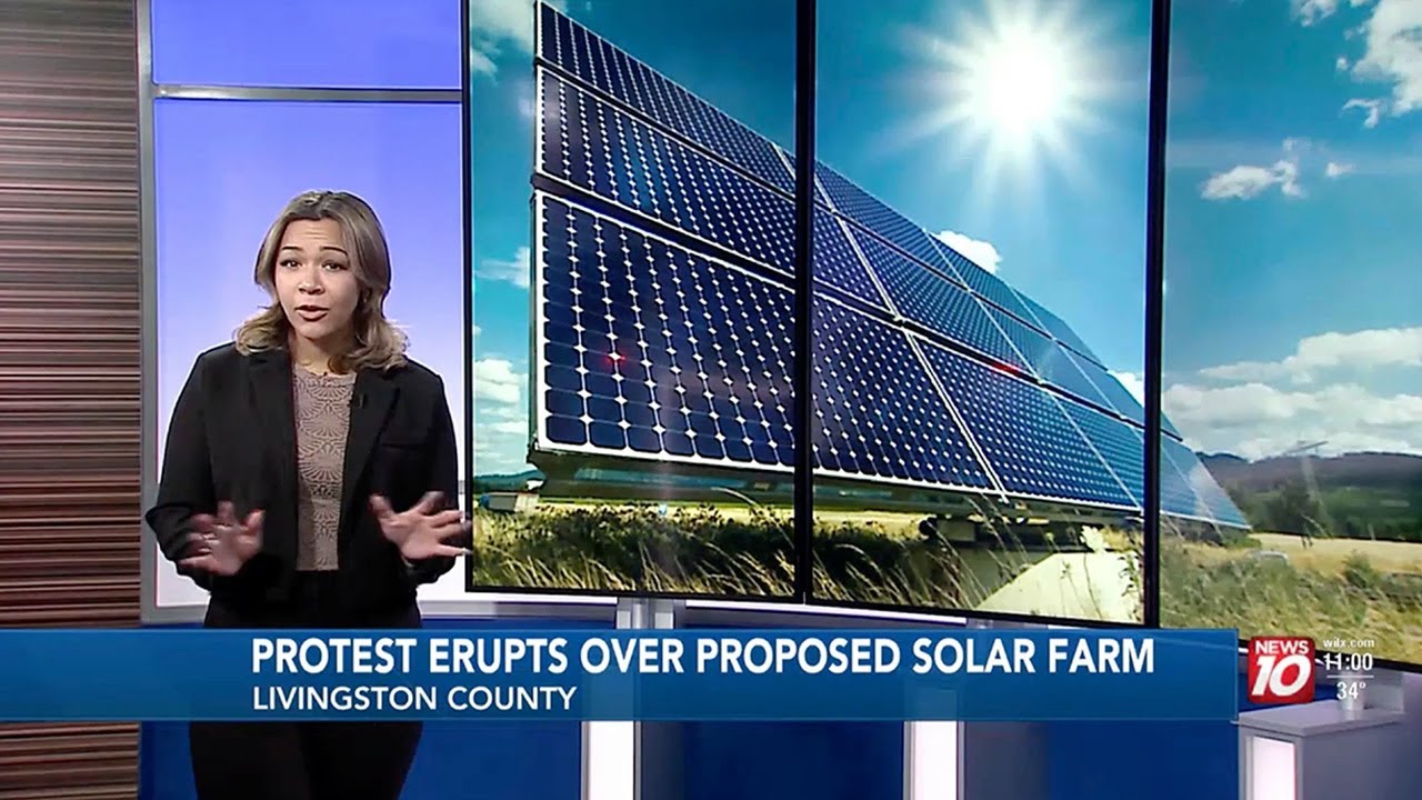 Protest at Meeting around Solar Power - YouTube