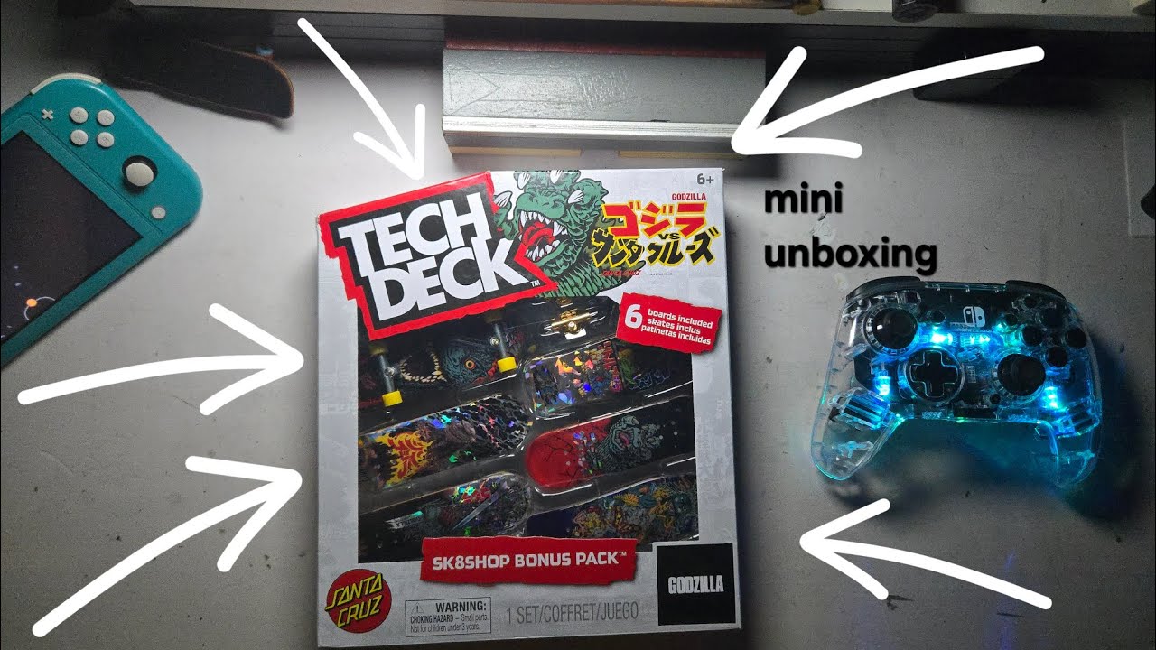 Tech deck Godzilla sk8shop unboxing - YouTube