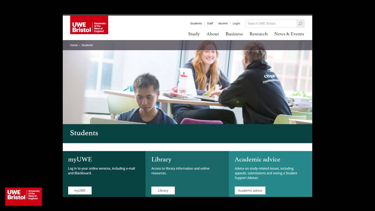 Check out myUWE and Blackboard - YouTube