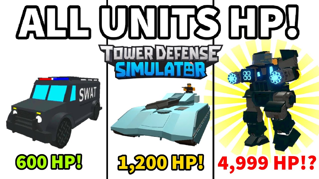 🚗All UNITS But it Gets Stronger... TDS Most HP Unit Tower Defense ...