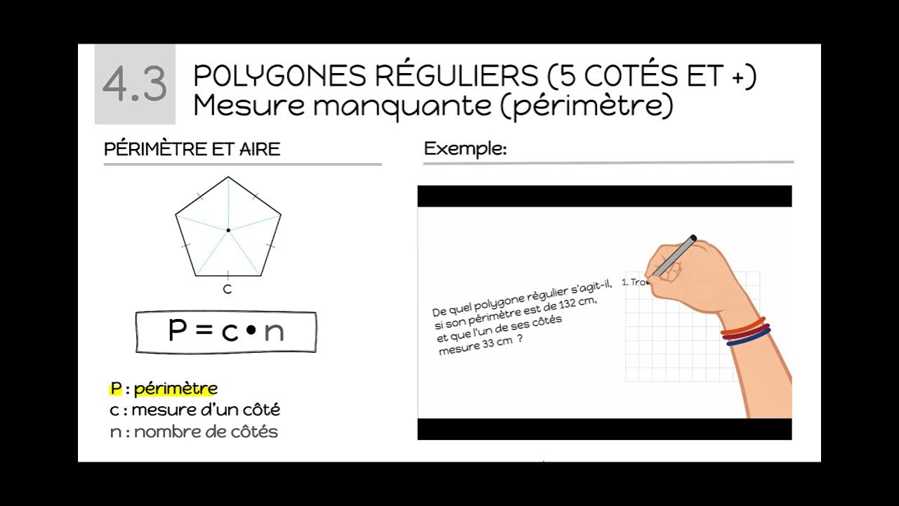 C6 A3 Mesure manquante avec le périmètre d'un polygone - YouTube