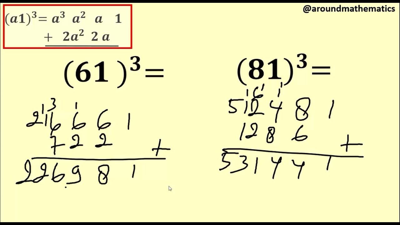 Berhitung Cepat 2 Digit Pangkat 3 ( Angka Terakhir 1 ) - YouTube