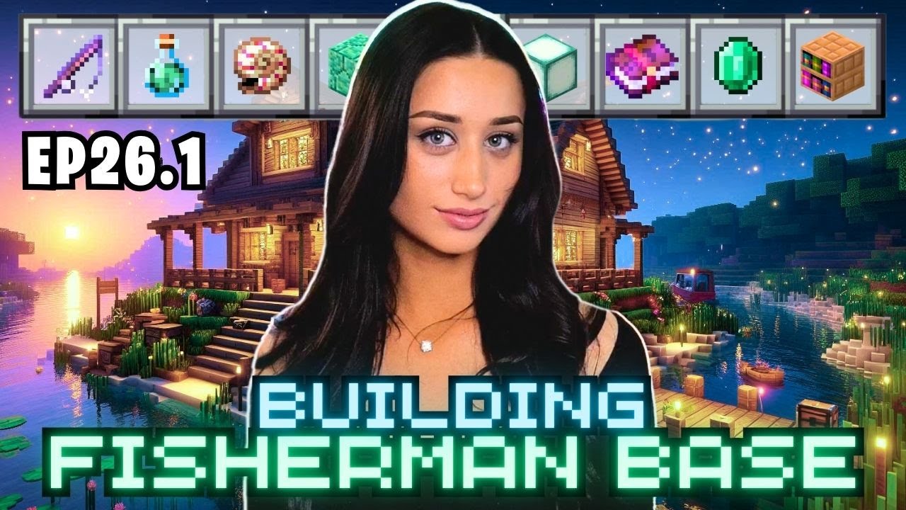 [🔴LIVE] FISHING & Decorating Fishermans House (Minecraft Survival ...