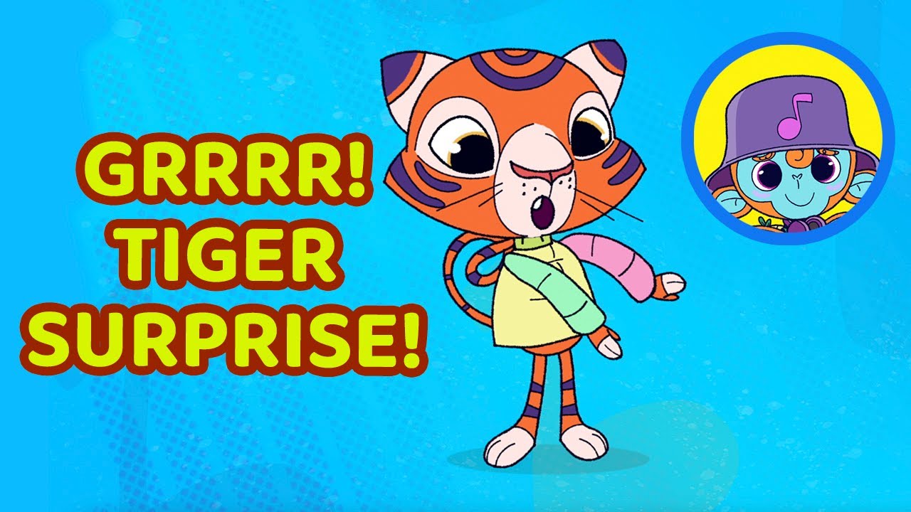 TIGER SURPRISE! 🐯🤩🎶 | Hugo Monkey 🐵💙 | Preschool Play Along 🤩 | Nursery ...