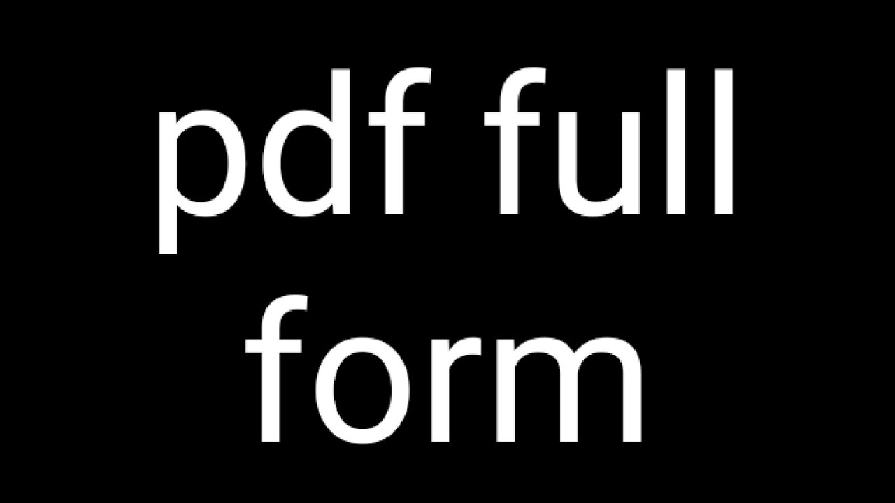 Full Form Of PDF | pdf full form 2021 | [V-1] #shorts - YouTube