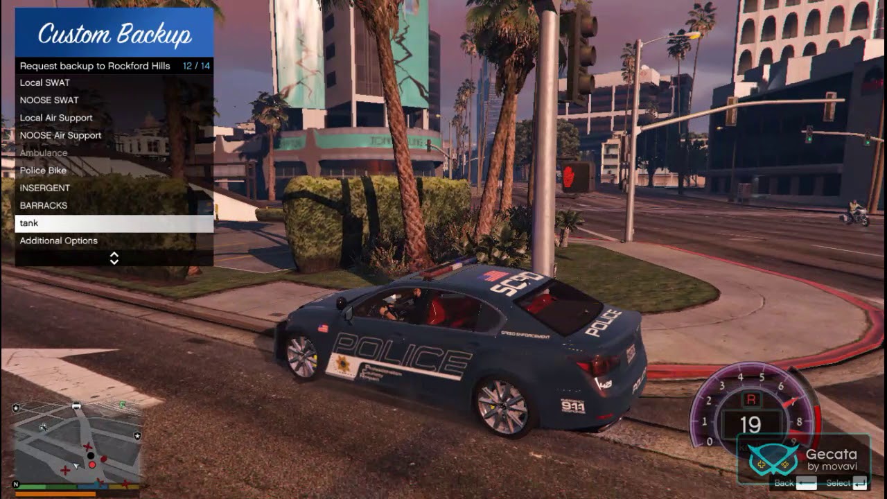GTA V PC MOD LSPDFR BACKUP TANK مود الشرطة طلب دعم دبابة - YouTube