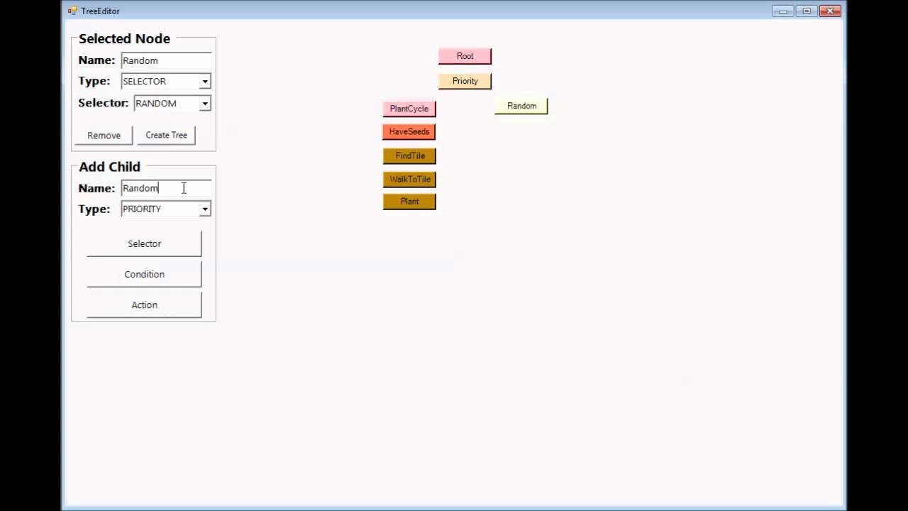 Behavior Tree Editor Prototype - YouTube