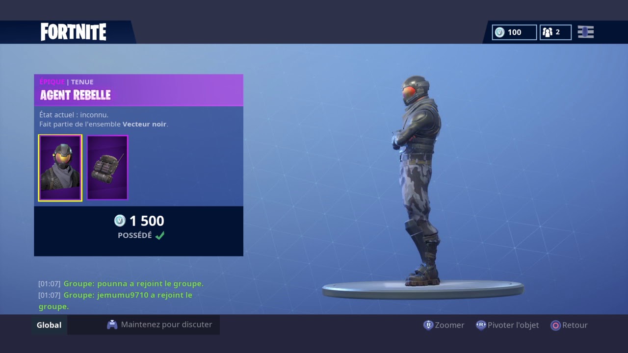 Boutique fortnite 15 septembre wtf agent rebelle - YouTube