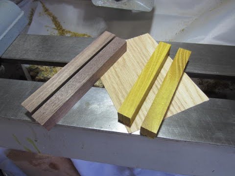 Woodturning Part 2 a Simple Segmented Pen from Walnut and Osage Orange ...