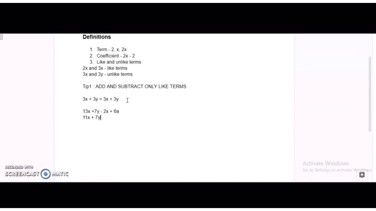 BECE JHS 1 Math Topics 2 Adding Algebraic Expressions YouTube bece-jhs-1-math-topics-2-adding-algebraic-expressions-youtube