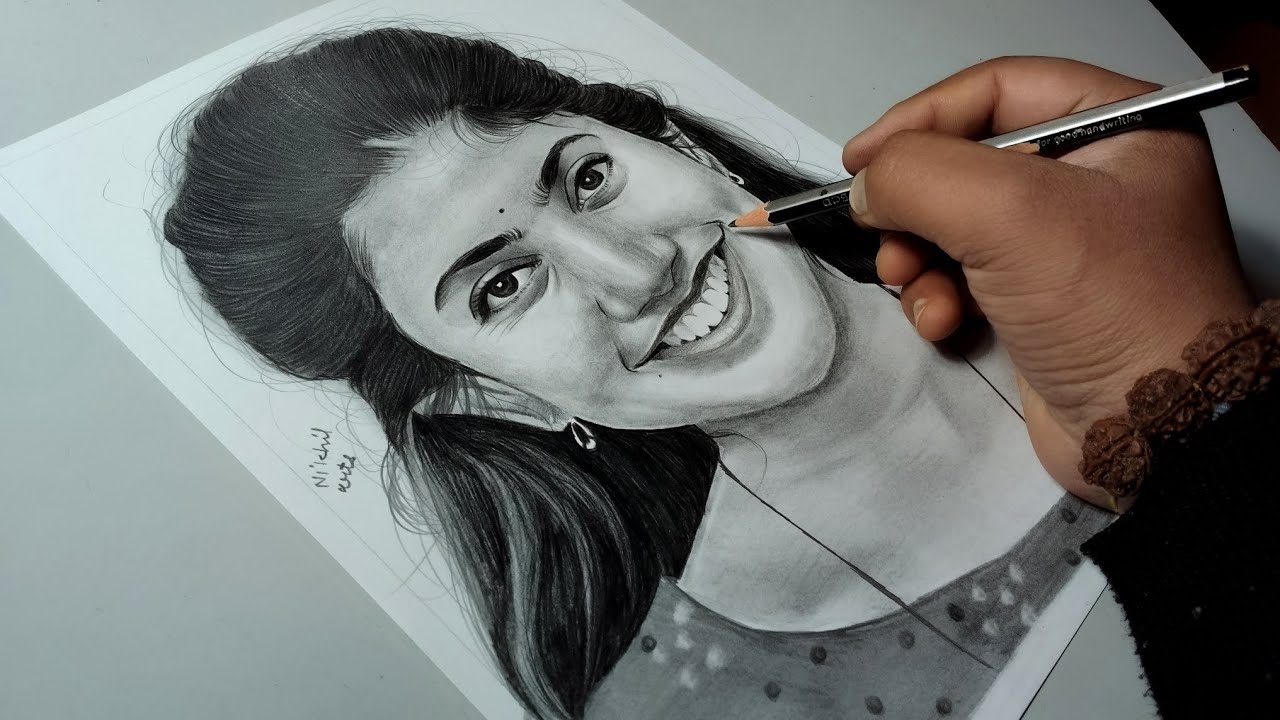 Sai Pallavi Drawing, How To Draw Sai Pallavi, Timelapse Tutorial | Easy ...