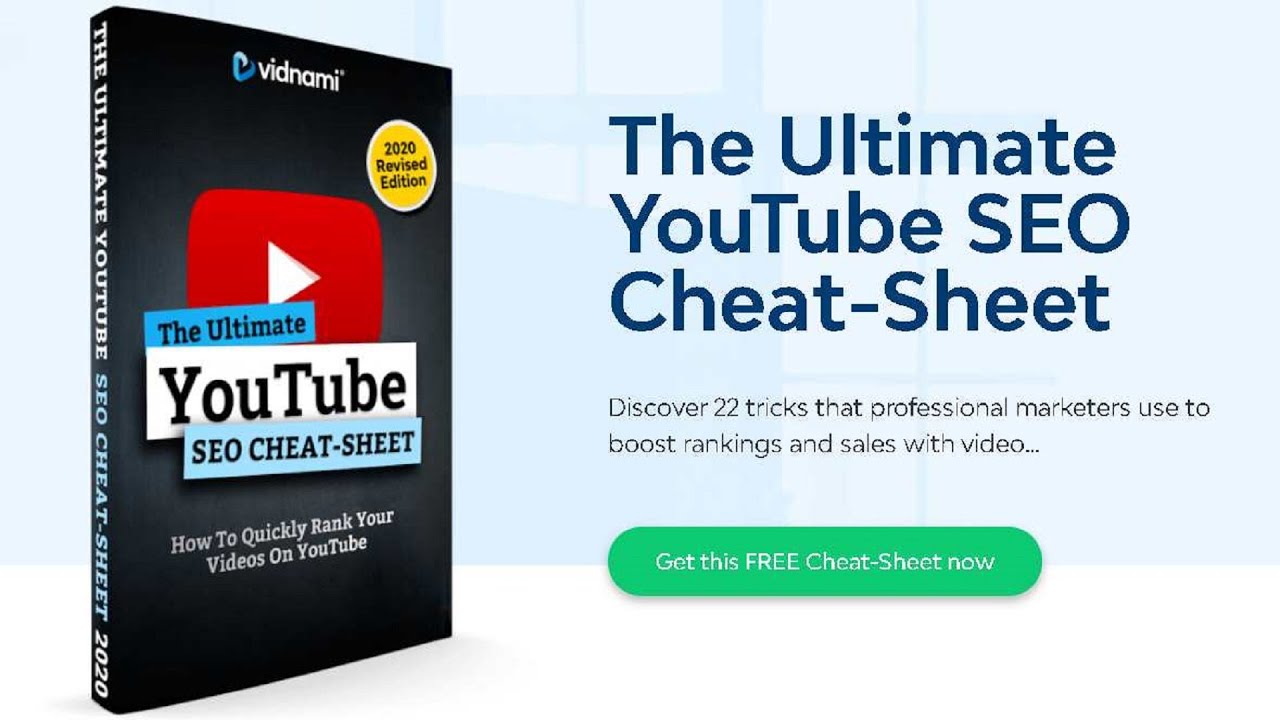 FREE Youtube SEO Cheat Sheet Ebook 22 Tricks Pros Use to Increase Video ...
