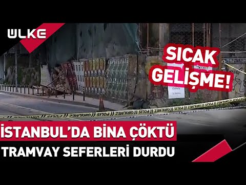 İstanbul'da 5 Katlı Bina Çöktü! Tramvay Seferi Durdu #SONDAKİKA