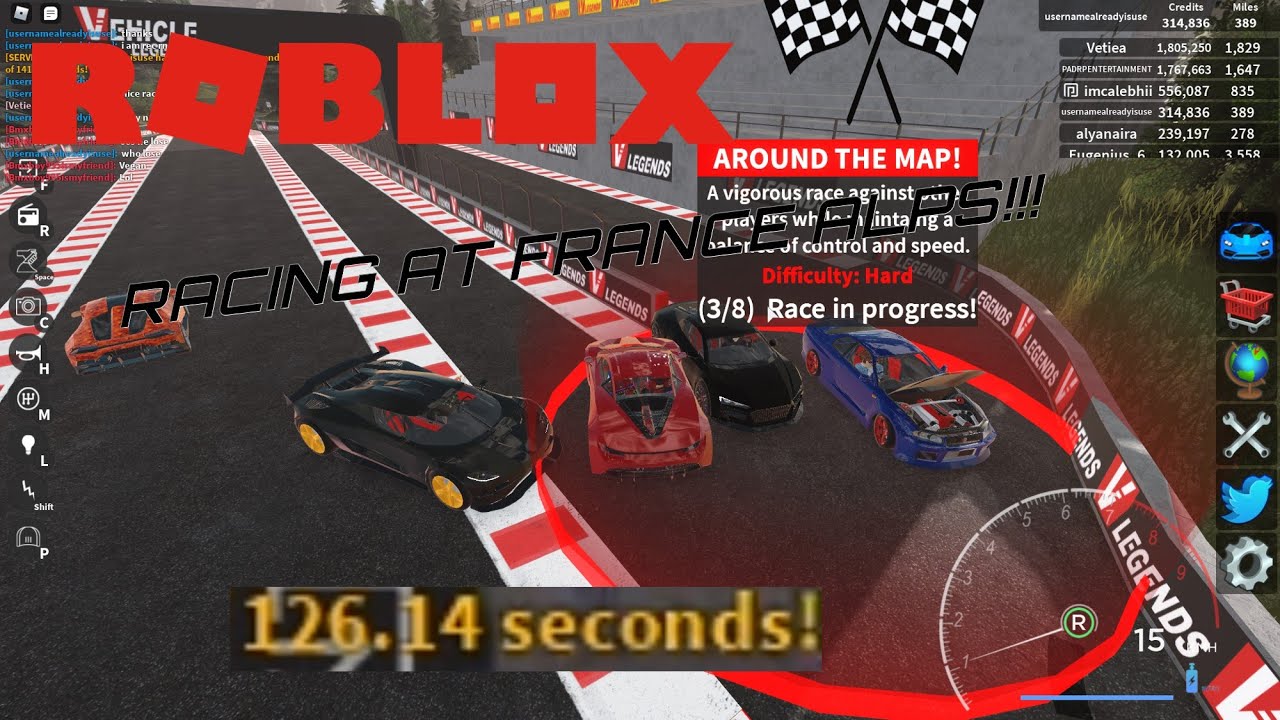 I AM SPEED | Racing at French Alps In Roblox Vehicle Legends - YouTube