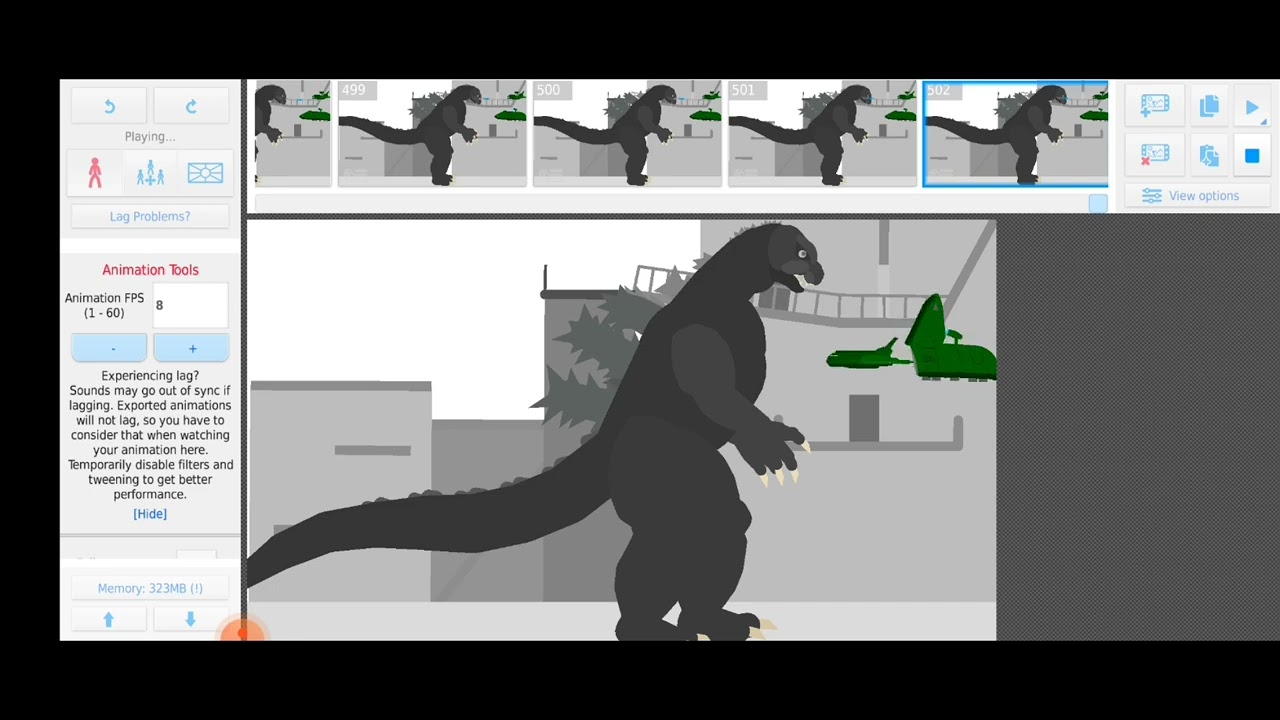 Godzilla vs flying things - YouTube