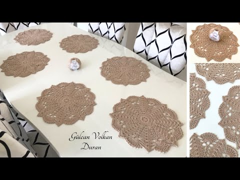 Sofralarınızı Renklendirecek Tığ İşi Supla ( Amerikan Servis ) Yapımı - Part 2