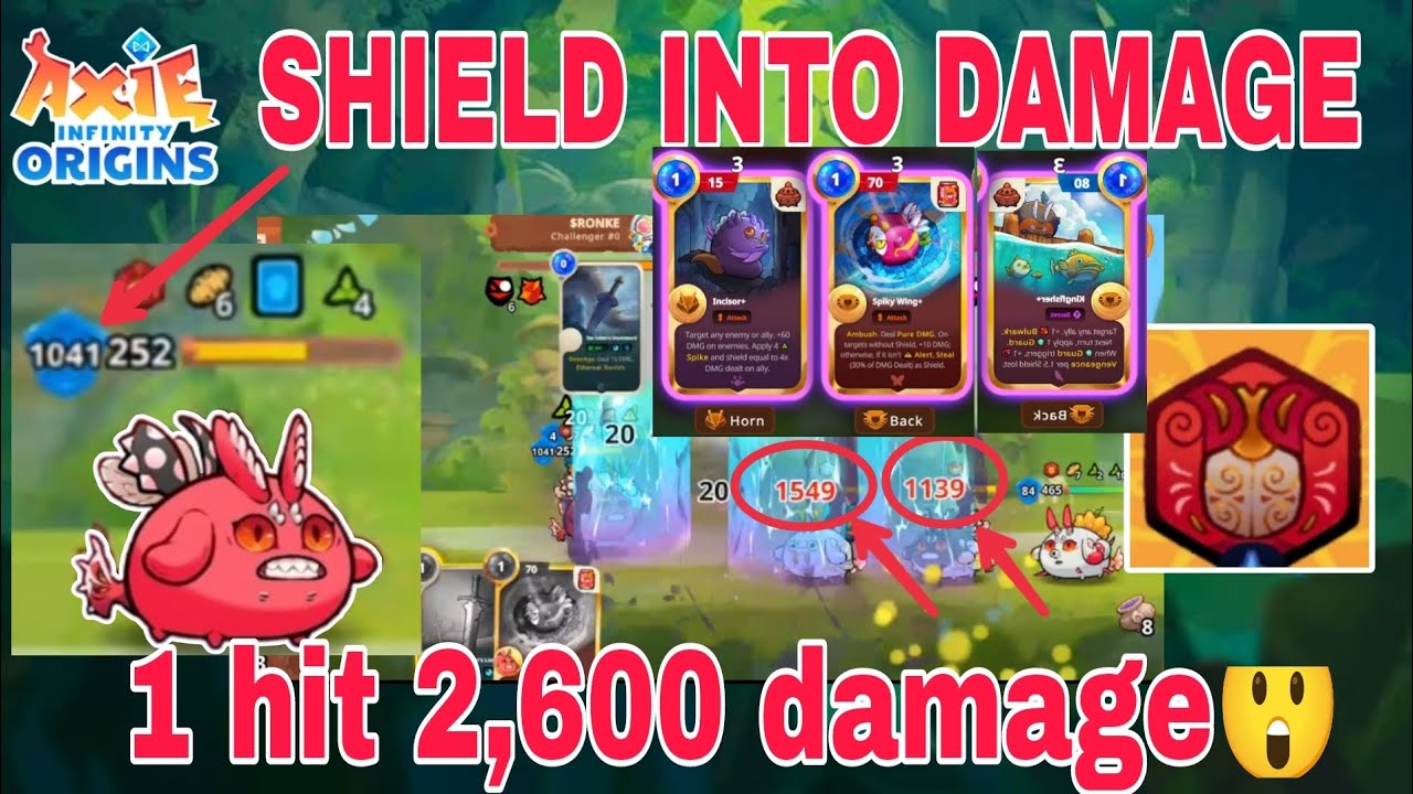 1 HIT 2,600+ DAMAGE?SHIELD COVERT INTO DAMAGE! TOP 1 AXIE TEAM ...