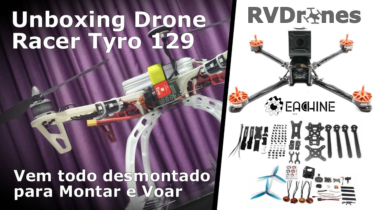 Unboxing Drone Racer Tyro 129 Diy - YouTube