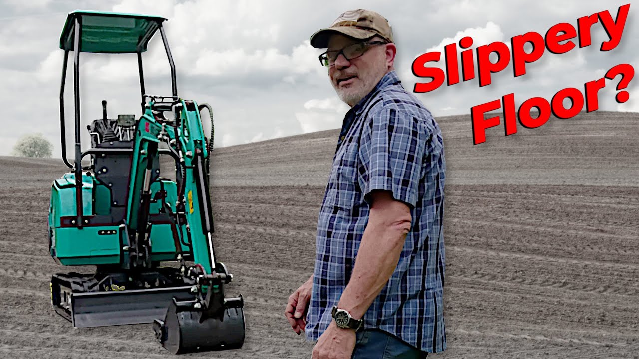 Chinese Mini Excavator Slippery Floor Fix Put to Music - YouTube