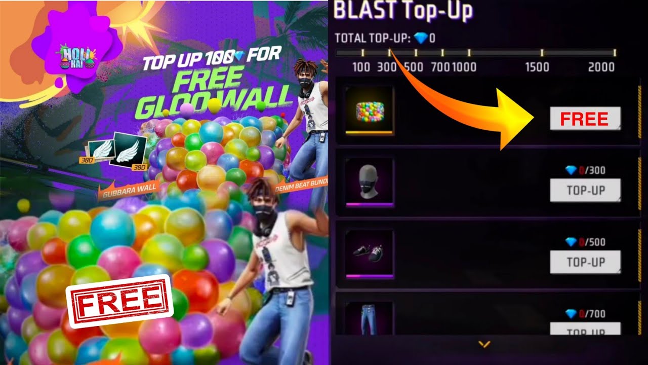 Free Fire Next Top-Up Event 🔥 | Next Top-up events Free Fire 100 ...