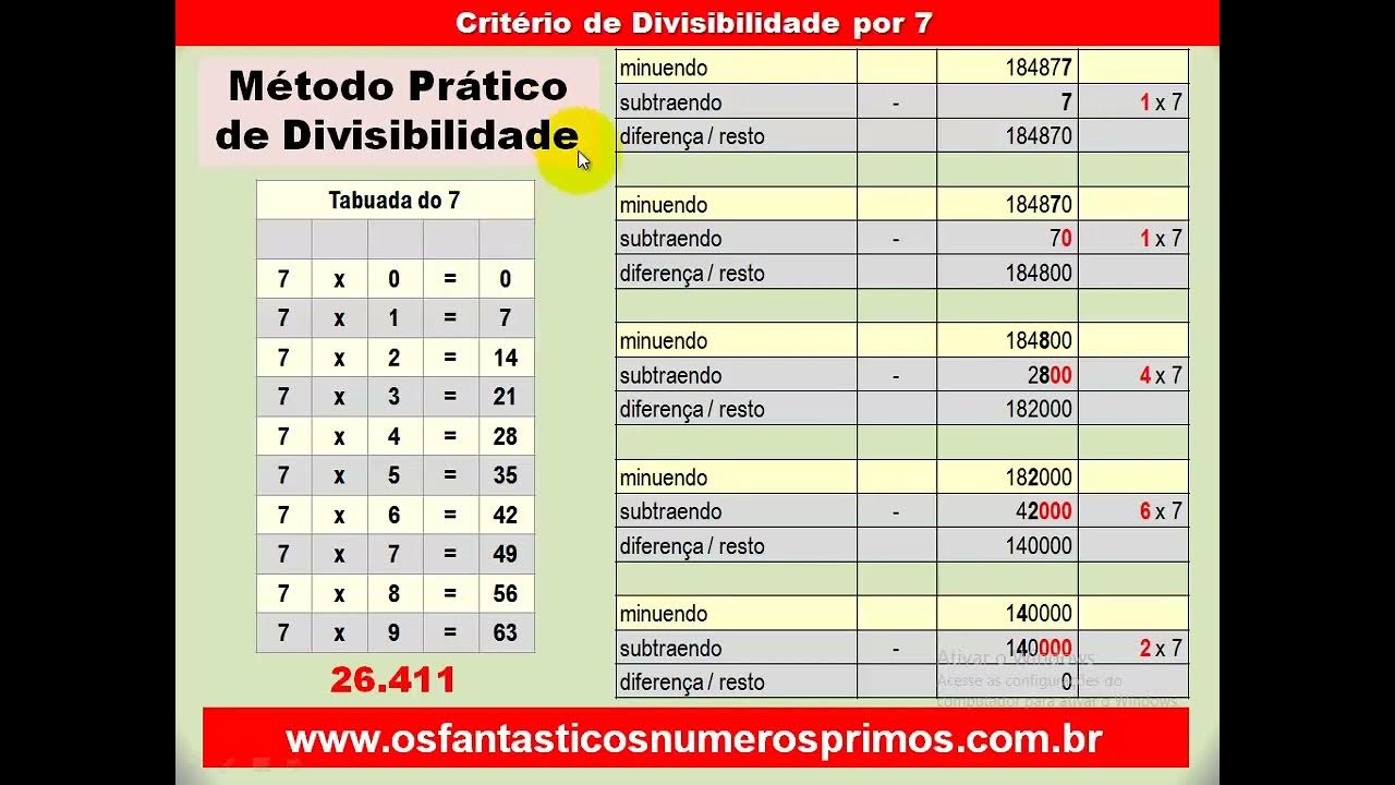 Critério de Divisibilidade por 7 - YouTube