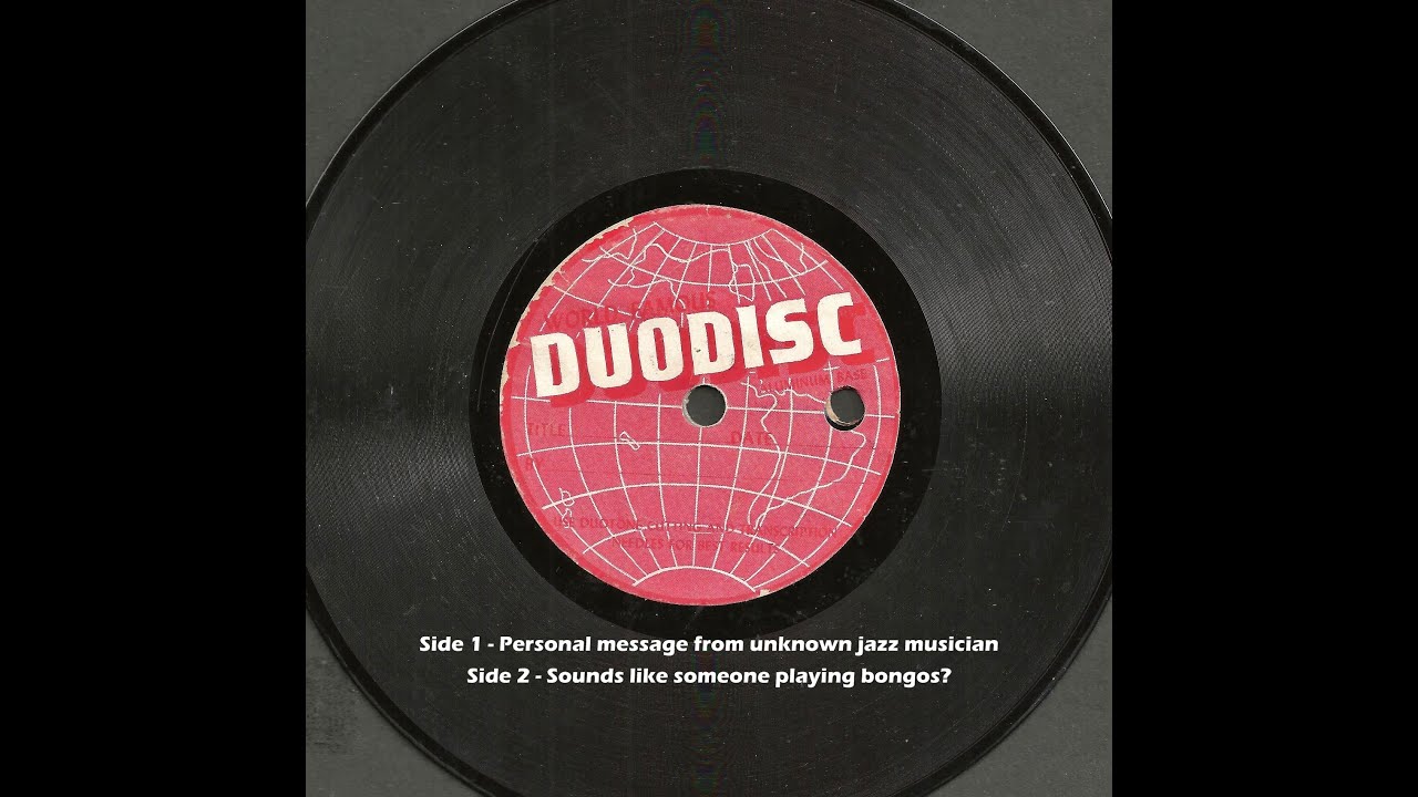 Vintage personal message from unknown jazz musician. - YouTube