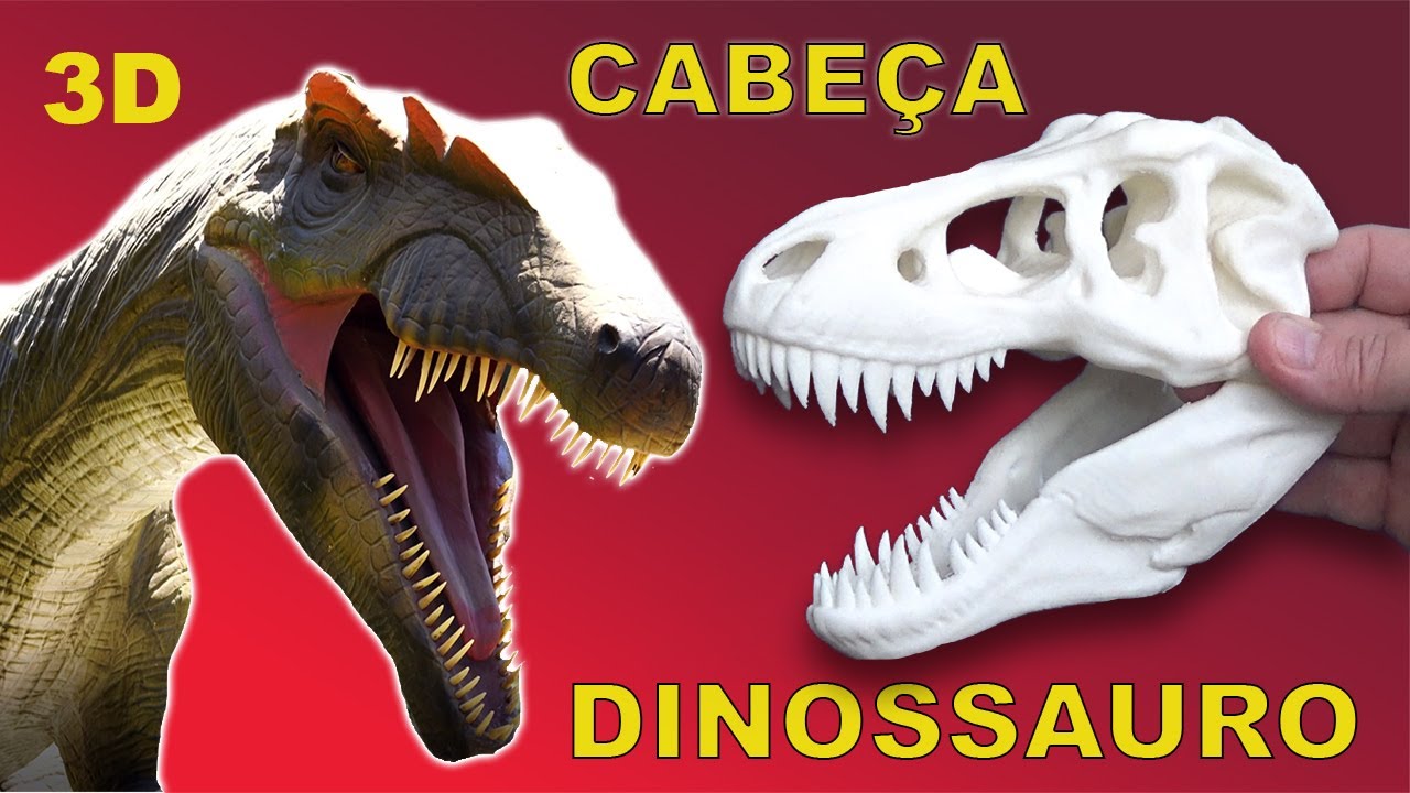 Cabeça T Rex, Tiranossauros rex, Na Impressora 3D. - YouTube