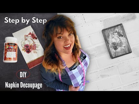 How to DECOUPAGE a NAPKIN / Tutorial Tuesday - YouTube