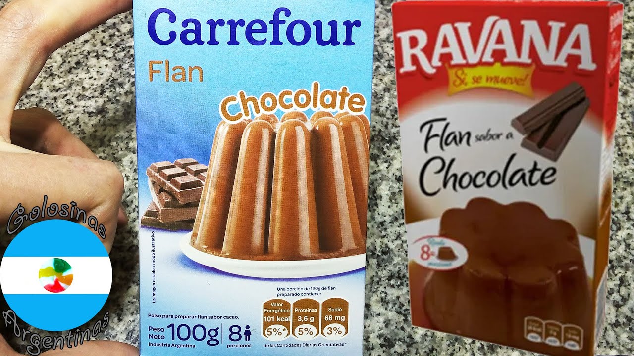 Carrefour / Ravana Flan sabor Chocolate - Flan de Caja / Sobre - Polvo ...