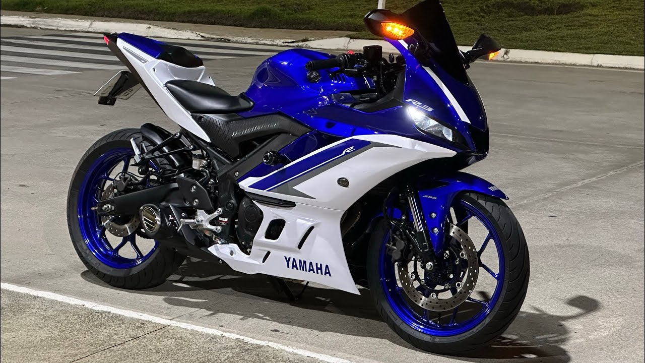 Yamaha R3 azul! Trocamos a bolha da R3! - YouTube
