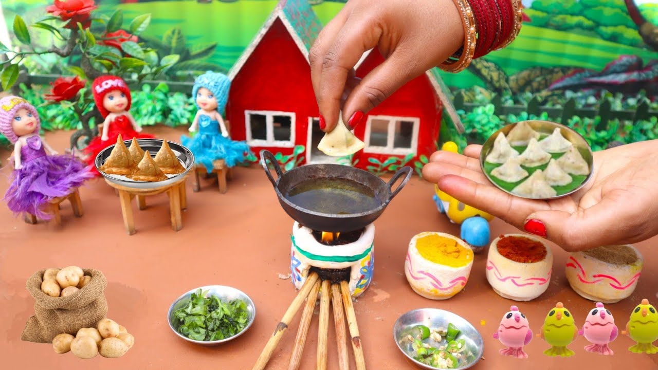 Mini Samosa | Street Style Samosa | Street Food | Miniature Cooking ...
