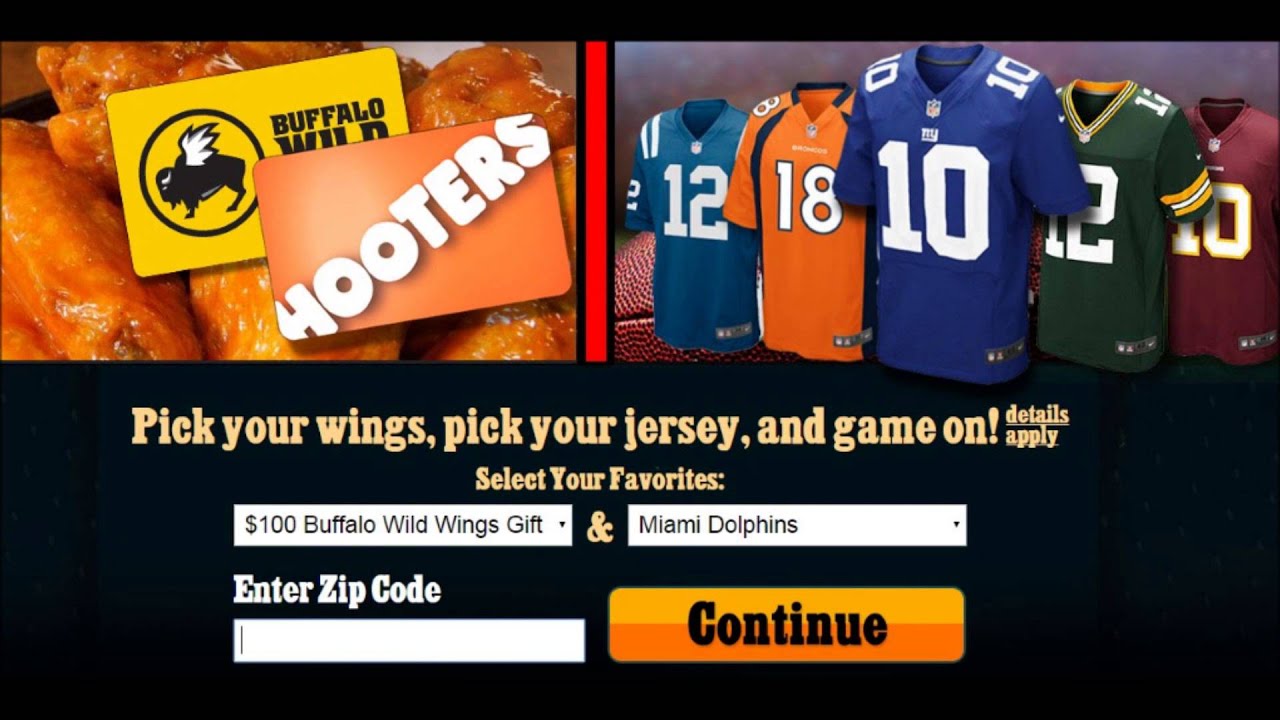NFL Jerseys Giveaway - Get Wings And An NFL Jersey For FREE - YouTube